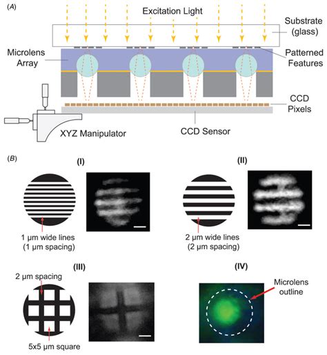 A Schematic Of The Setup For Imaging Micron Sized Resolution Patterns Download Scientific