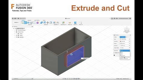 Fusion 360 Cutting A Hole Youtube