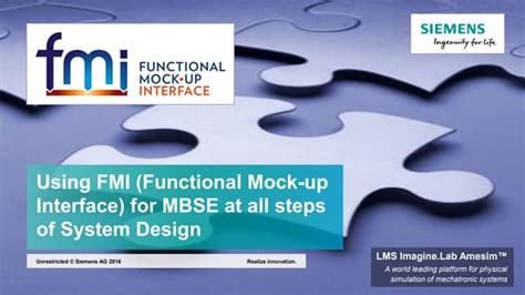 Using Fmi Functional Mock Up Interface For Mbse At All Steps Of System Design Pdf