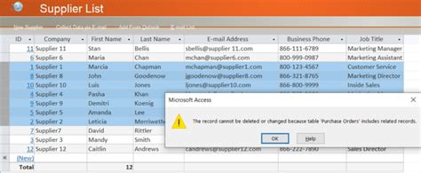 Deleting Records In Datasheets Computer Applications For Managers