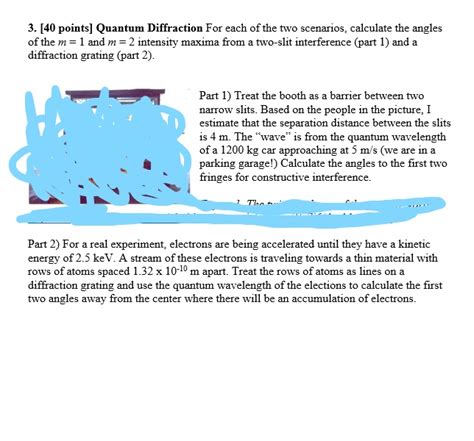 Solved 3 40 Points Quantum Diffraction For Each Of The