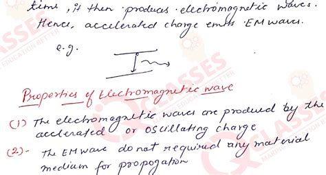 Class 12 Isc Physics Important Notes Chapter Electromagnetic Waves
