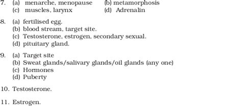 NCERT Exemplar Class Science Unit Reaching The Age Of Adolescence AglaSem