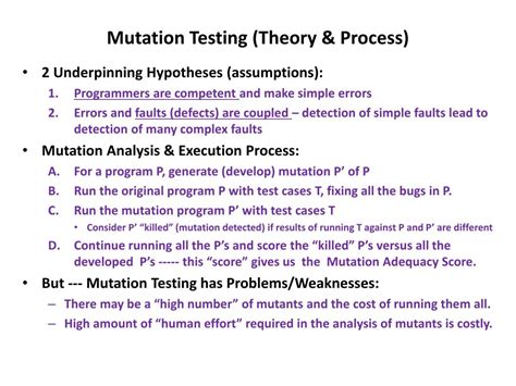 PPT Overview Of Mutation Testing And Techniques For Test Case Optimization PowerPoint