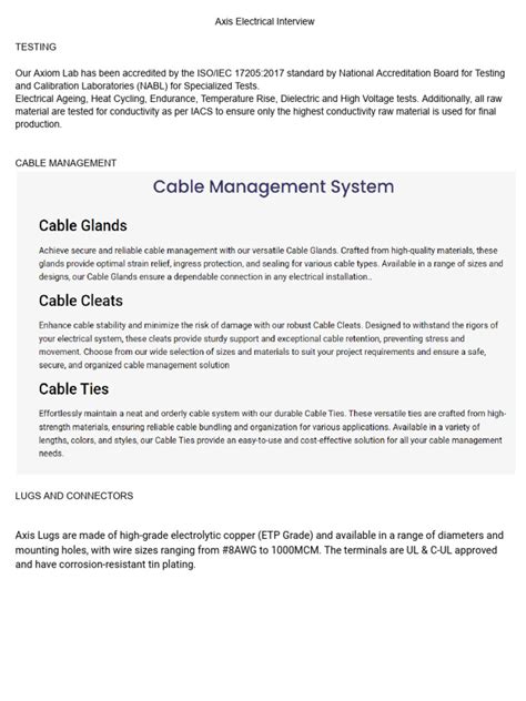 axis electrical interview pdf