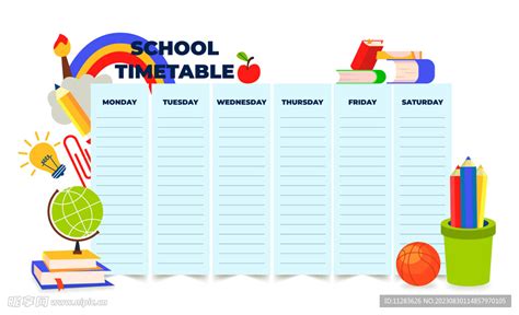 课程表模板设计图 海报设计 广告设计 设计图库 昵图网