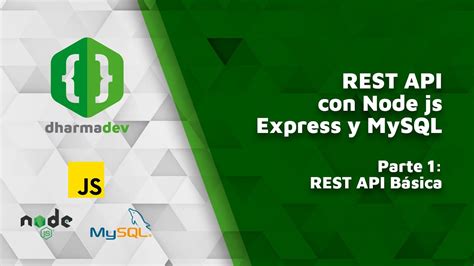 Rest Api Con Node Js Express Y Mysql Parte 1 Rest Api Básica Youtube