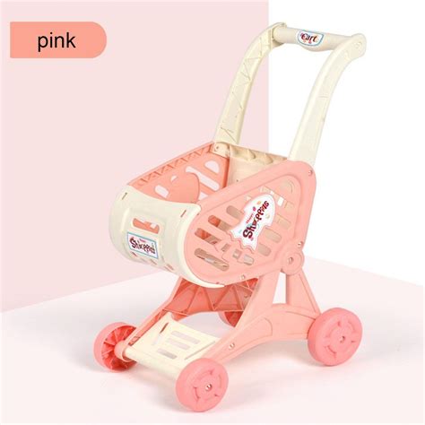 Trader ของขวัญสำหรับเด็ก พลาสติก เล่นตามบทบาท ตัดผักผลไม้ ซูเปอร์มาร์เก็ต ของเล่นรถเข็น รถเข็น