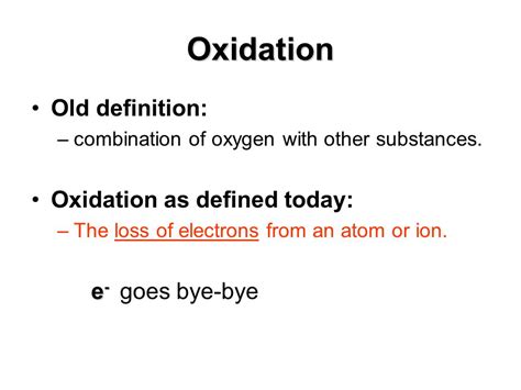 Oxidation Definition