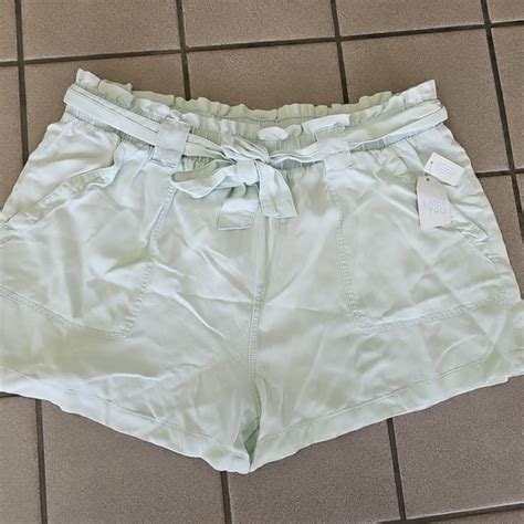 Time And Tru Shorts Nwt Womens Xxl Time And Tru High Rise Pullon Tencel Shorts Sunwash Blue