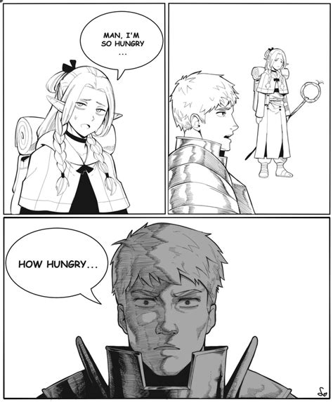 Marcille Donato And Laios Touden Dungeon Meshi Drawn By Speedl Ver Danbooru