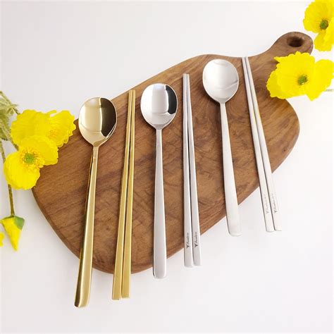 [frontiera] Custom Engrave Korean Spoons Chopsticks Matt Silver