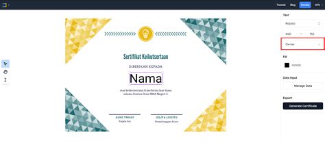 cara menggunakan fitur text alignment