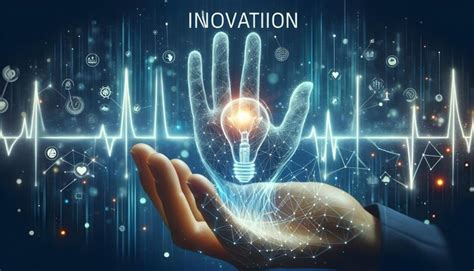 Premium Photo Innovation Pulse Hand With Pulsating Abstract Lines