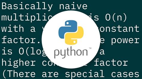 Speed Of Calculating Powers In Python Youtube