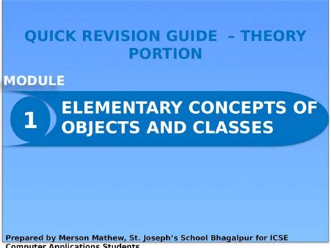 Pptx Module1 Elementary Concepts Of Objects And Classes Dokumentips
