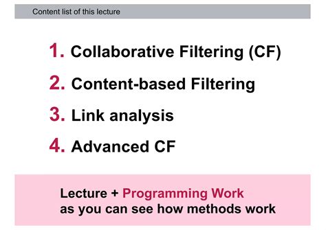 Collaborative Filtering 1 User Based Cf Pdf