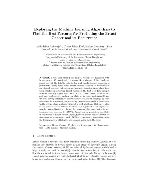Pdf Exploring The Machine Learning Algorithms To Find The Best