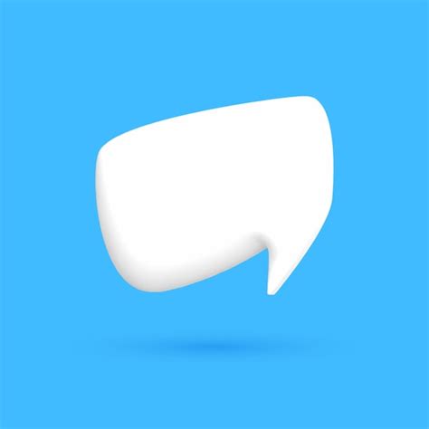 Premium Vector 3d White Speech Bubble Square Speech Bubble Icon