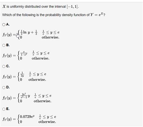 solved x is uniformly distributed over the interval [−1 1]