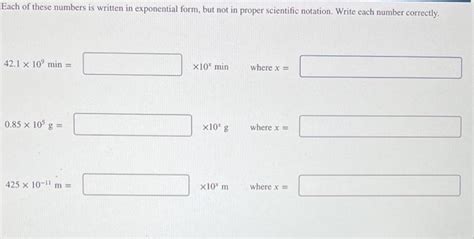 Solved Each Of These Numbers Is Written In Exponential Form