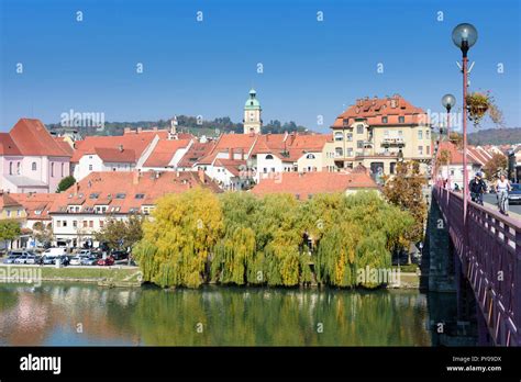 Maribor Marburg An Der Drau River Drava Main Bridge Glavni Most