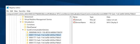 Adding Entries To Windows Registry For VSOCK Connections In Hyper V Virtual Machines X410 Dev