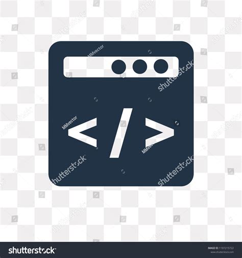 Code Vector Icon Isolated On Transparent Stock Vector Royalty Free Shutterstock