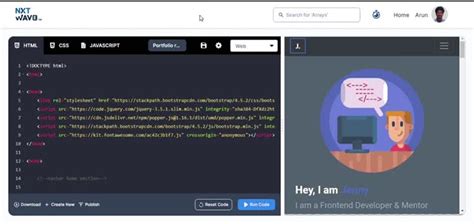 Video Arun Arumugam On Linkedin 30daysofcode Ccbp Nxtwave Html Css Javascript