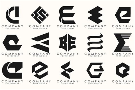 편지 E 추상 로고 디자인 기호의 컬렉션입니다 문자가 있는 기하학적 로고 메가 컬렉션 0명에 대한 스톡 벡터 아트 및 기타 이미지 0명 개발 개체 그룹 Istock