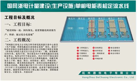国网浙江电力公司电能计量检定基地进场实施 杭州德创电子有限公司门户网