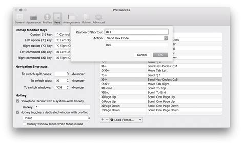 adding iterm key mappings to work like mac keyboard shortcuts emily