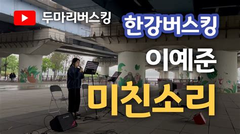 이예준 미친소리 한강버스킹 Youtube