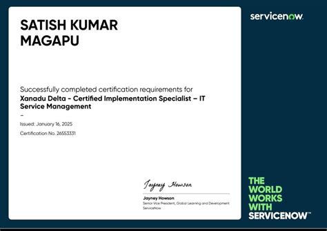 Certificationjourney Xanadu Itsm Csa Cad Techskills Servicenow