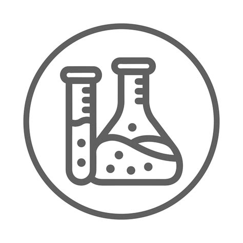 Premium Vector Science Laboratory Chemical Icon Gray Vector Graphics