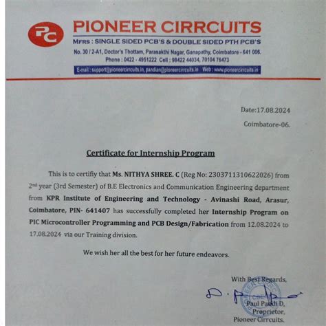 Nithya Shree C On Linkedin 🌟 Internship Completion Announcement 🌟