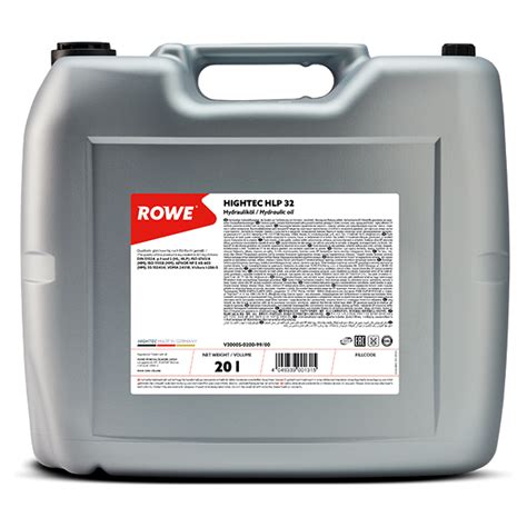 HLP32 Hydrauliköl 20 Liter DIN 51524 ISO 6743/4 11158 VG32 ROWE HIGHTEC ...