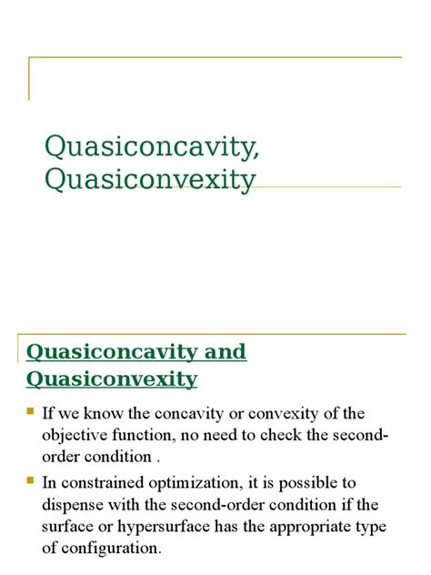 Quasi Concavity Quasi Convexity Download Free Pdf Monotonic Function Mathematical Optimization