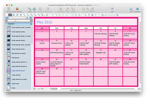 Create Business Calendar Mira Sybila