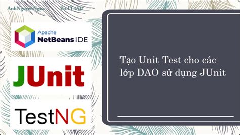 Asgp4 Tạo Các Test Case Cho Lớp Dao Sử Dụng Junit Và Mockito