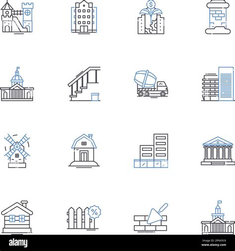 Renovate And Remodel Line Icons Collection Restore Refurbish Upgrade Renew Transform