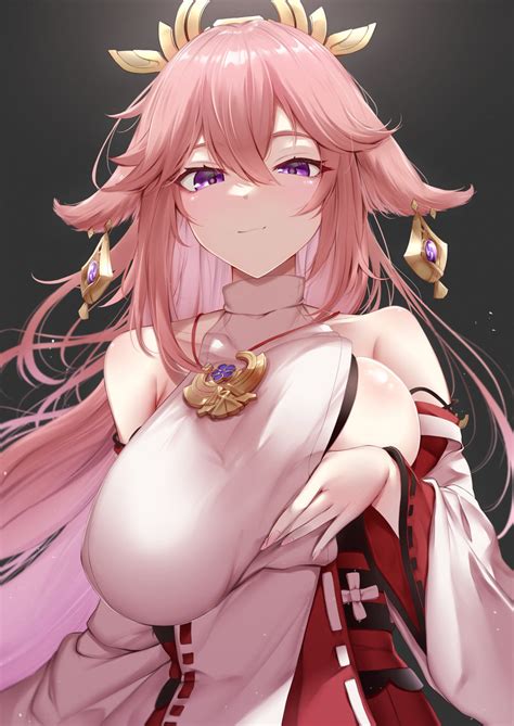 Yae Miko Genshin Impact Drawn By Yigra Don Danbooru