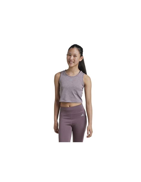 Camiseta De Fitness Adidas Luxe Crop Top Niña Morado