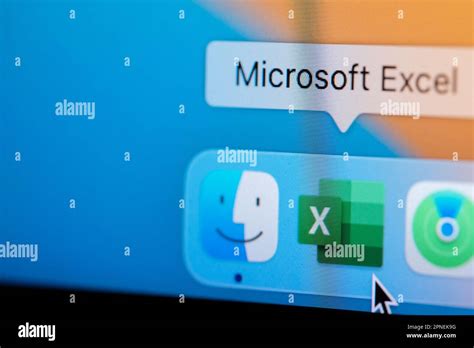 New York Usa April 12 2023 Open Microsoft Office Excel App In Macbook Dock To Create Data