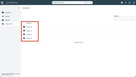 Delete Restore Opencloud Docs