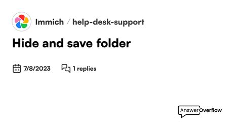 Hide And Save Folder Immich