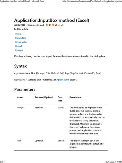 Application Inputbox Method Pdf
