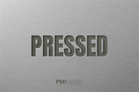 Premium PSD Pressed 3d Text Effect Template