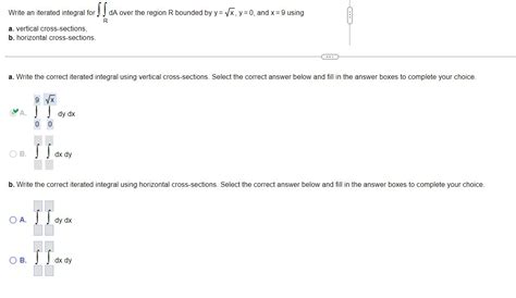 Solved Write An Iterated Integral For RdA Over The Region Chegg