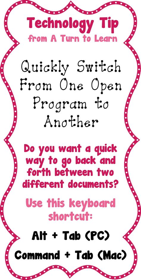 Quickly Switch Between Your Open Programs • A Turn To Learn